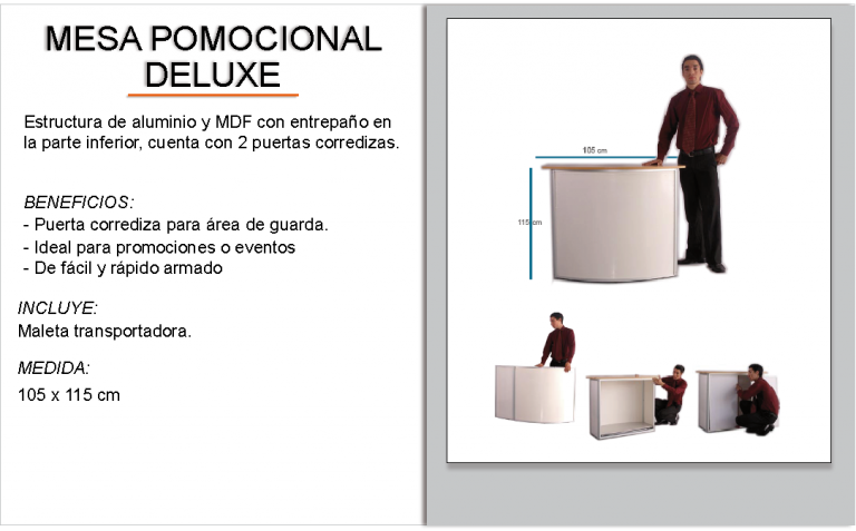 MESA PROMOCIONAL DELUXE – Estrategia Publicitaria